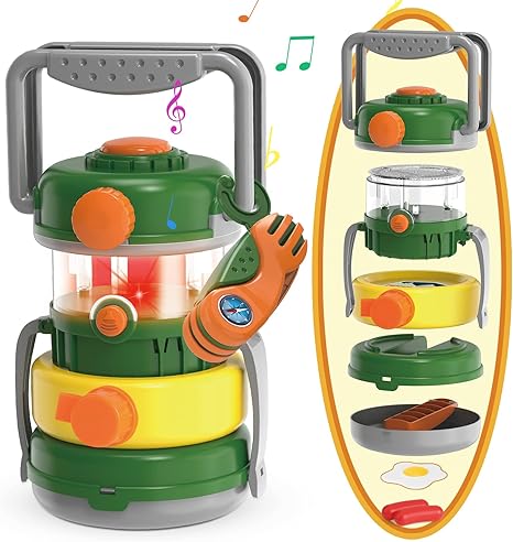 Amazon.com: deAO Kids Camping Toy Lantern 6 in 1 Pretend Camping ...