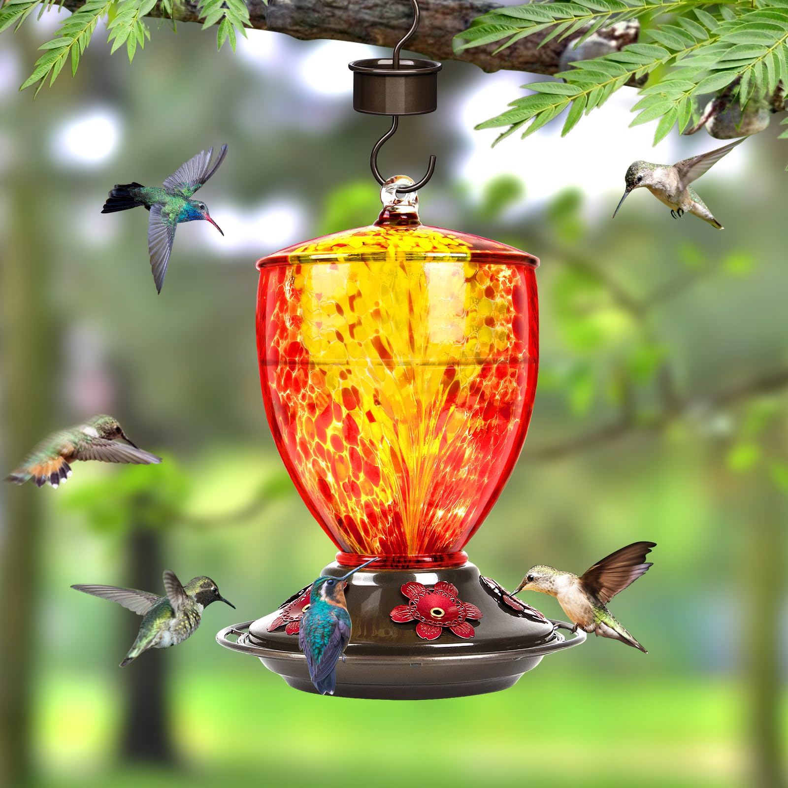 Snapklik.com : BOLITE 21003RD Hummingbird Feeder, 30oz Hummingbird ...