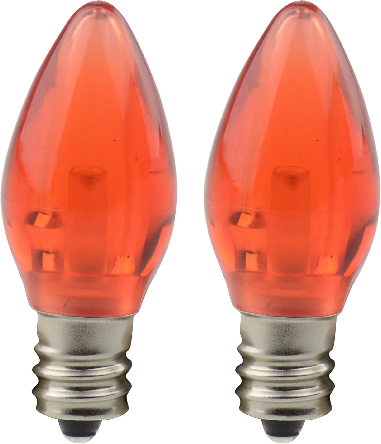 Candex Red C7 Christmas Holiday LED 10W Equivalent 1W Blub, E12 ...