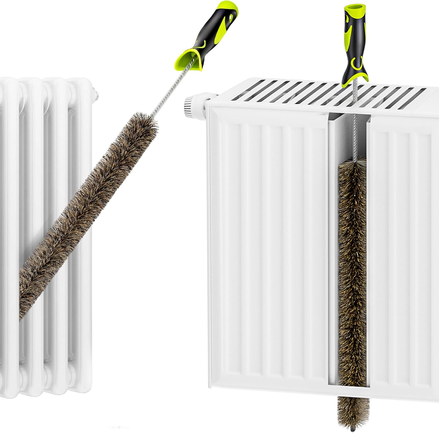 Radiator Cleaner Brush Thin Long 81cm Boar Bristles, Radiator Duster ...