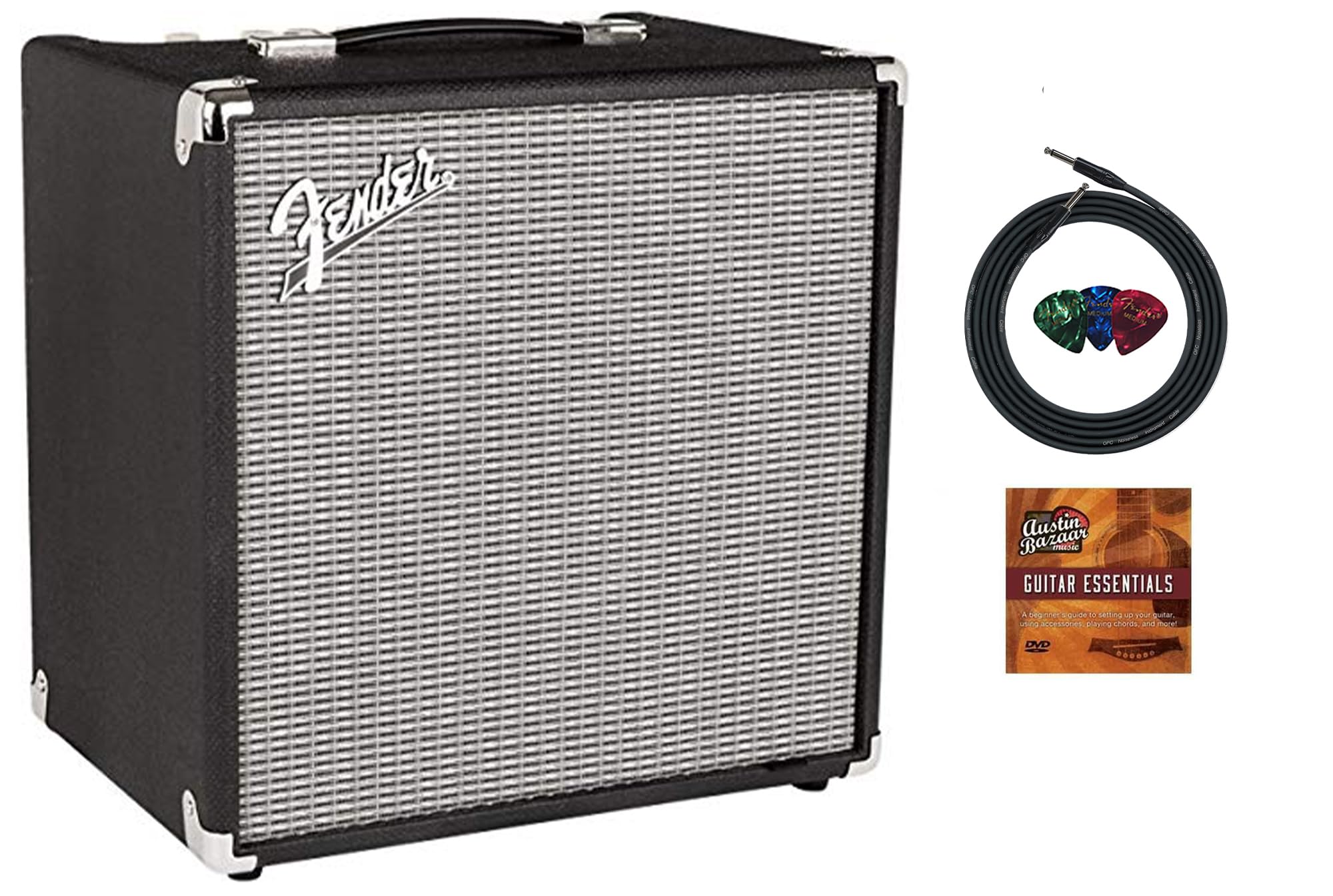 Amazon.com: Fender Rumble LT25 Bass Combo Amplifier Bundle with ...