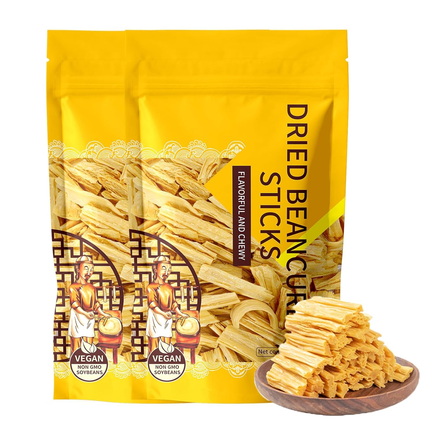 Amazon.com: Dried Bean Curd Stick,Dried Beancurd Sticks,腐竹,Low Fat ...