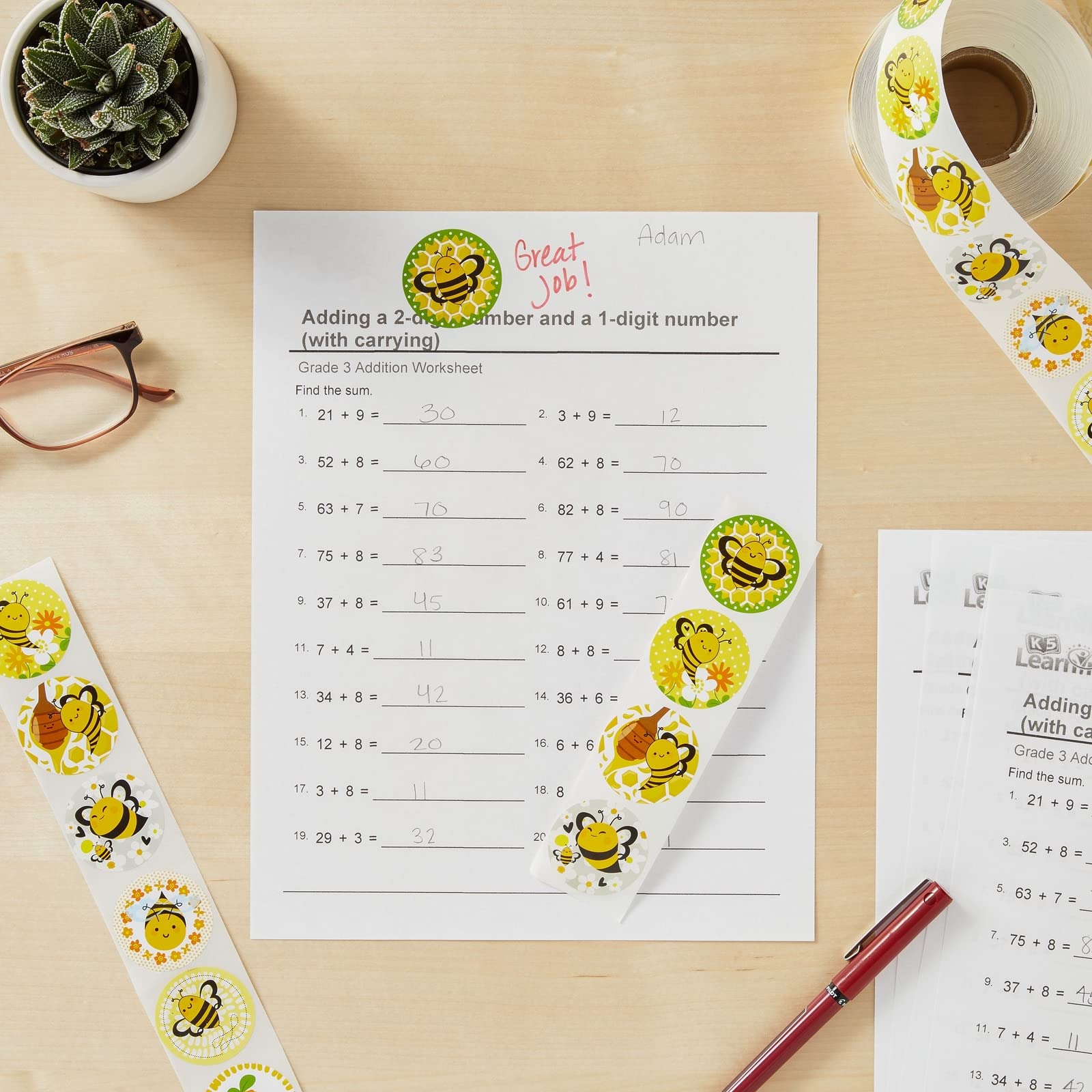 Snapklik.com : 1000 Count Stickers - Assorted Designs Sticker Roll For ...