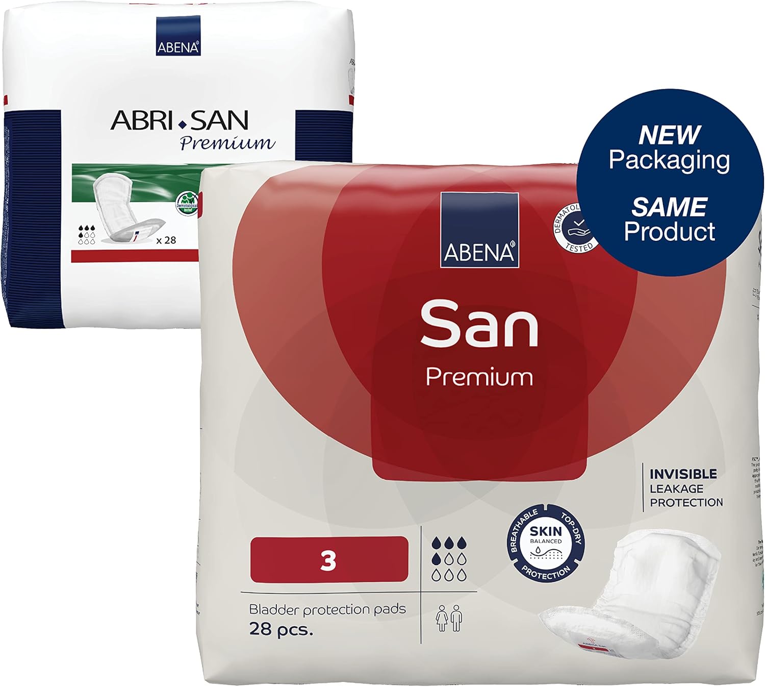 Amazon.com: Abena San Premium Incontinence Pads, Light Absorbency, (Sizes 1 to 3A), Size 3, 28 ...