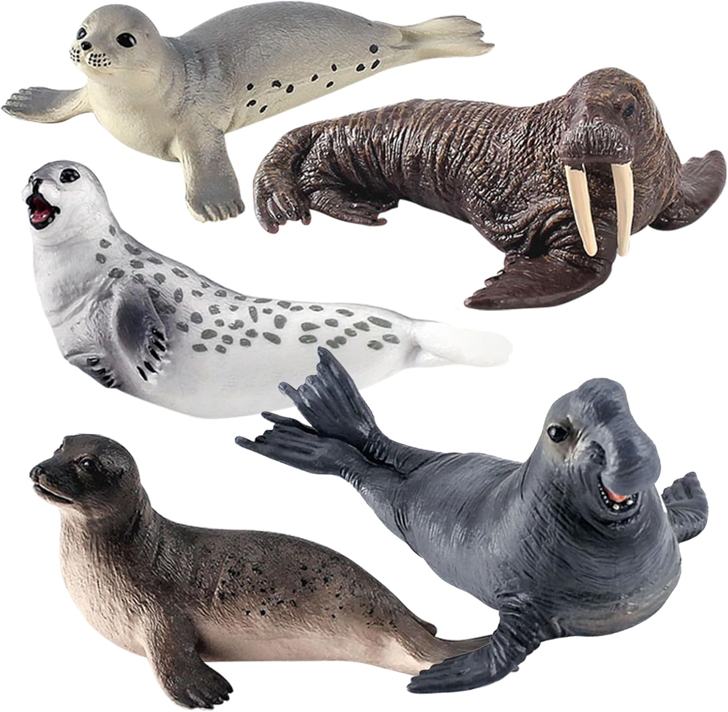 SAIEMNOOET Figuras de animales polares realistas mini criaturas del mar ...