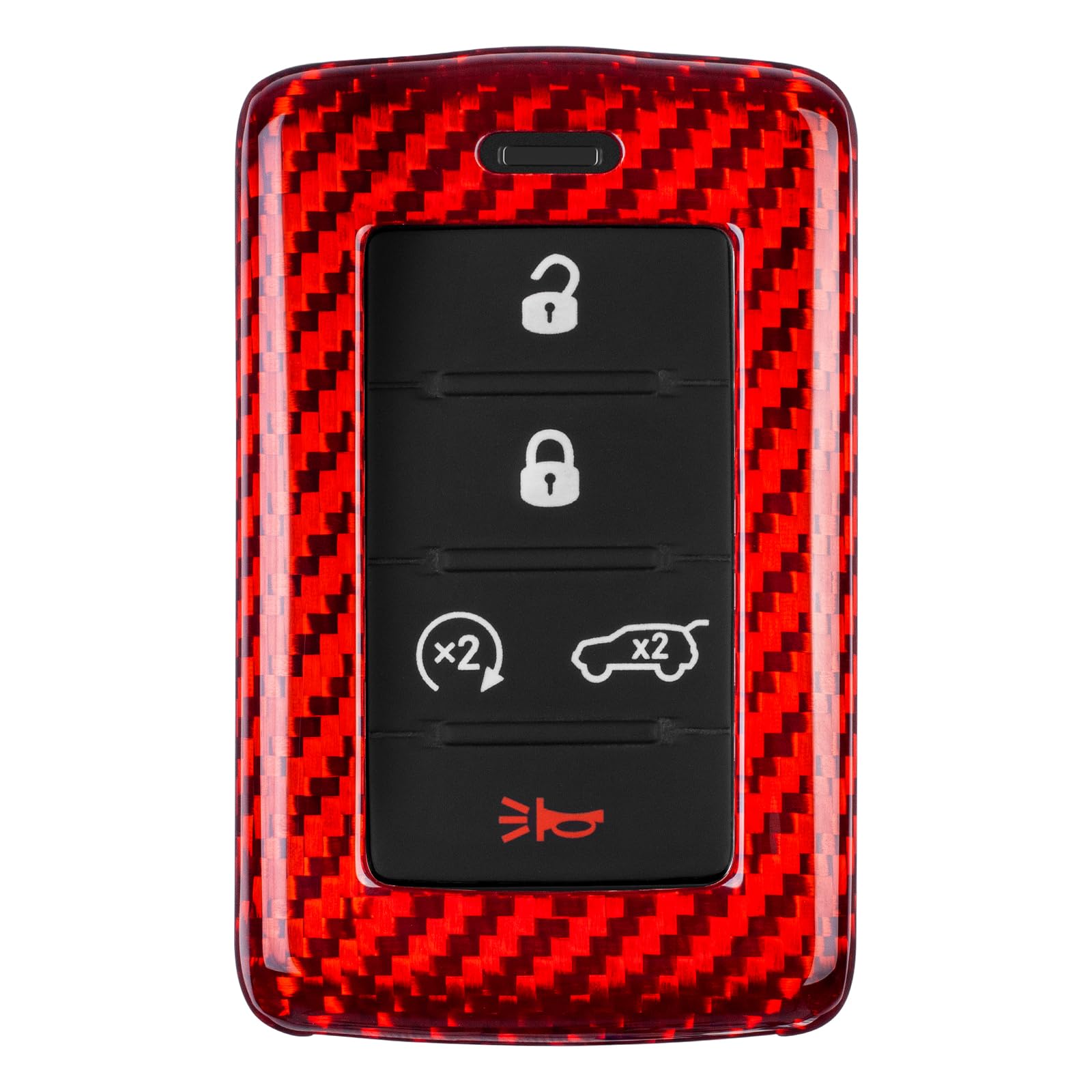 Amazon.com: T-carbon Key Fob Cover Compatible with Jeep with Leather ...