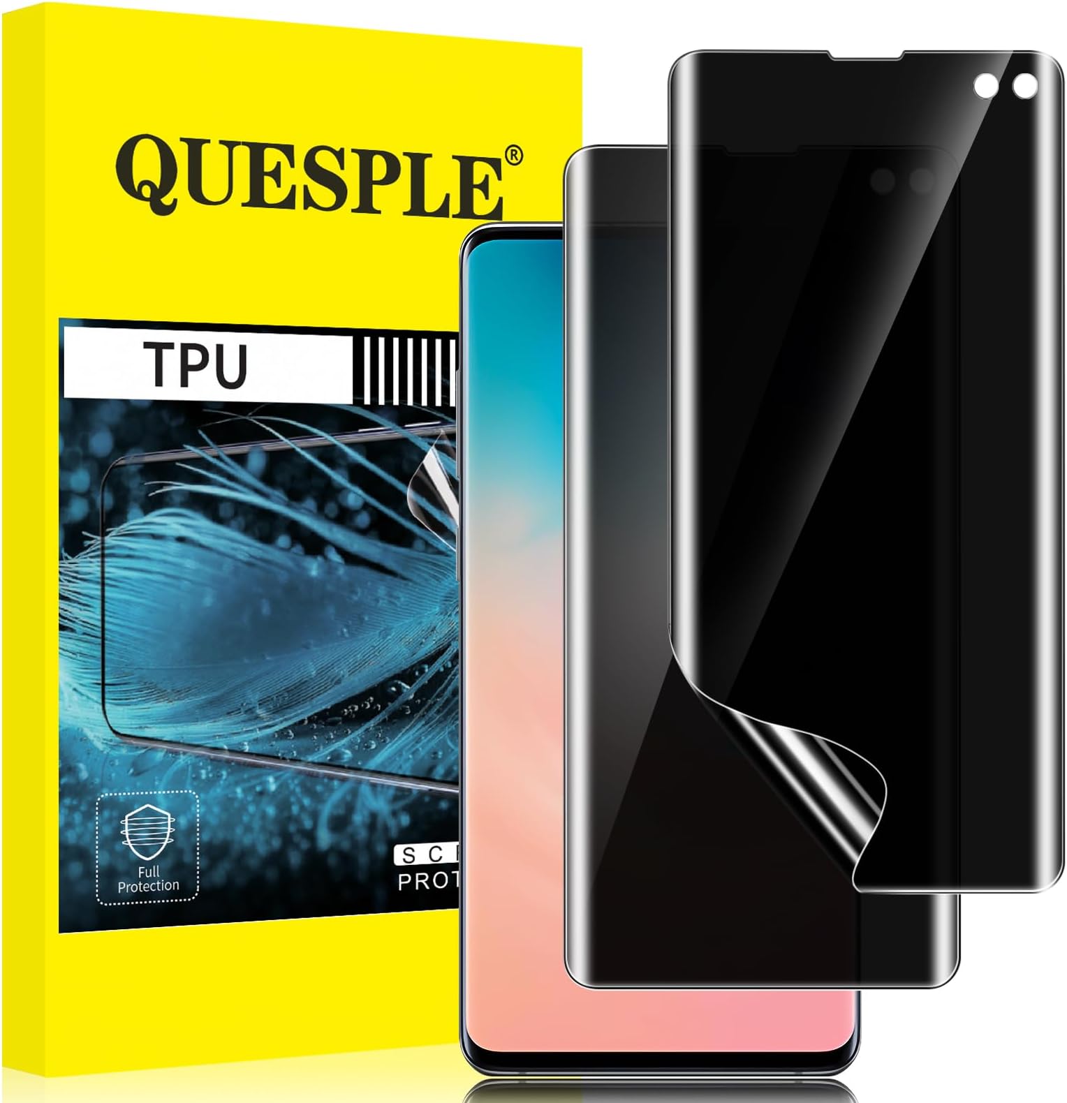 Amazon.com: QUESPLE 2 Pack TPU Privacy Screen Protector for Samsung ...