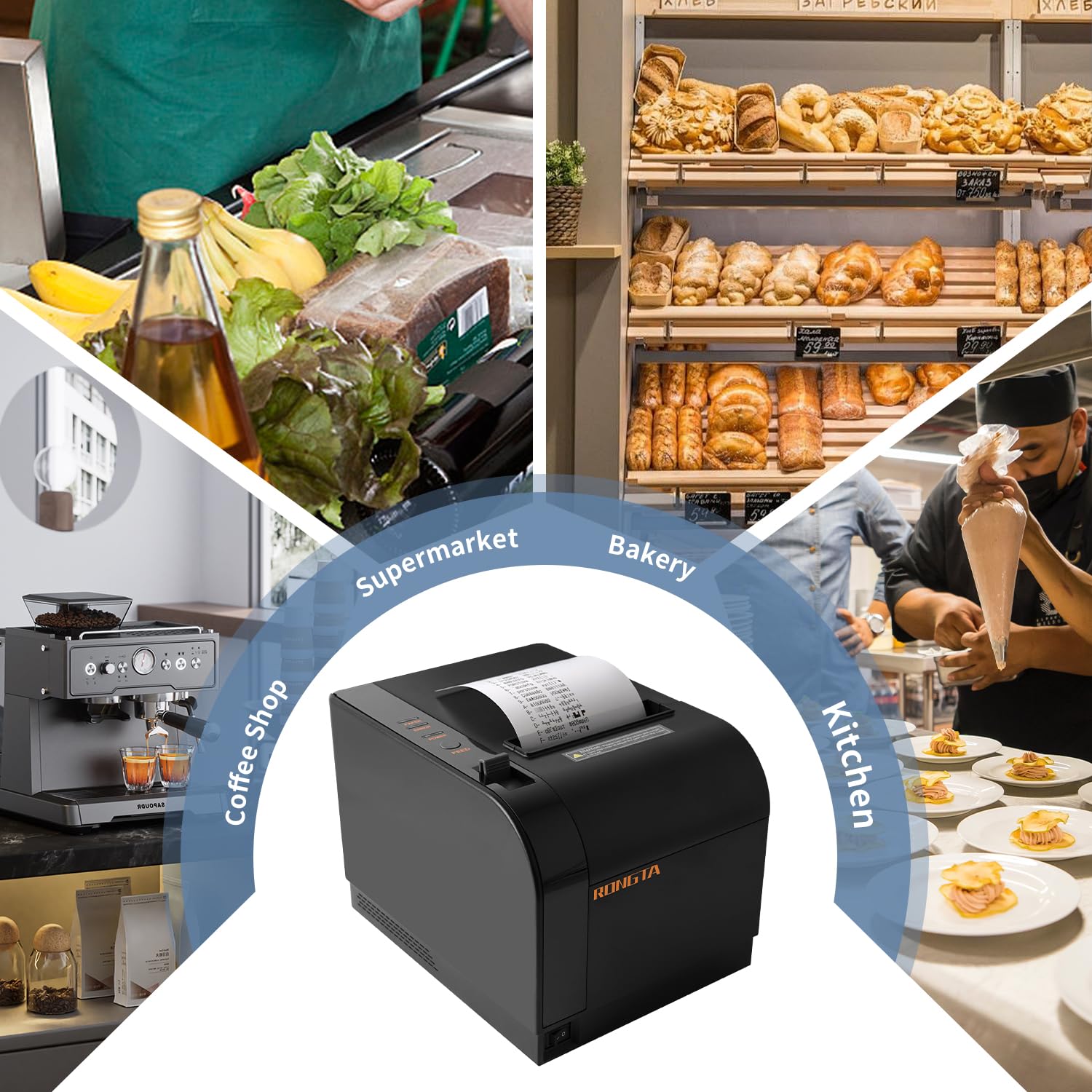Recipe Printer Rongta Thermal Receipt Printer, 80mm Receipt Printers ...