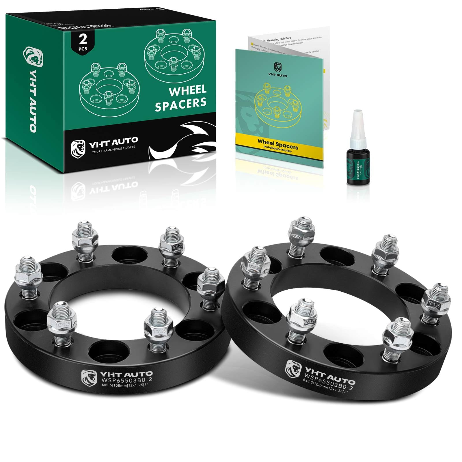 Amazon.com: YHTAUTO 6x5.5 inch Wheel Spacers 1 inch Compatible with ...