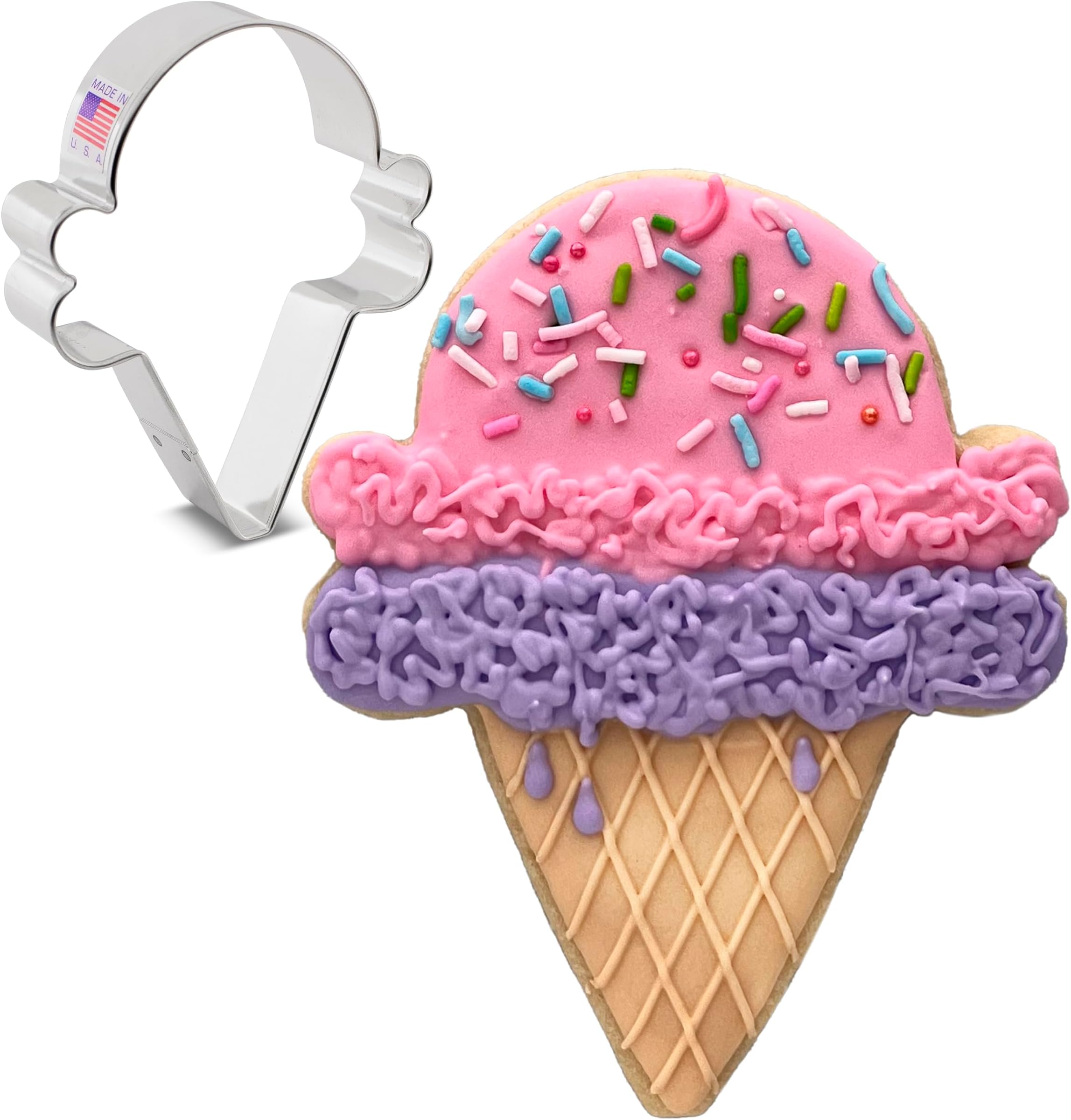 Amazon.com: Keewah Stackable Ice Cream Cone Cookie Cutter Set, 3 Piece ...