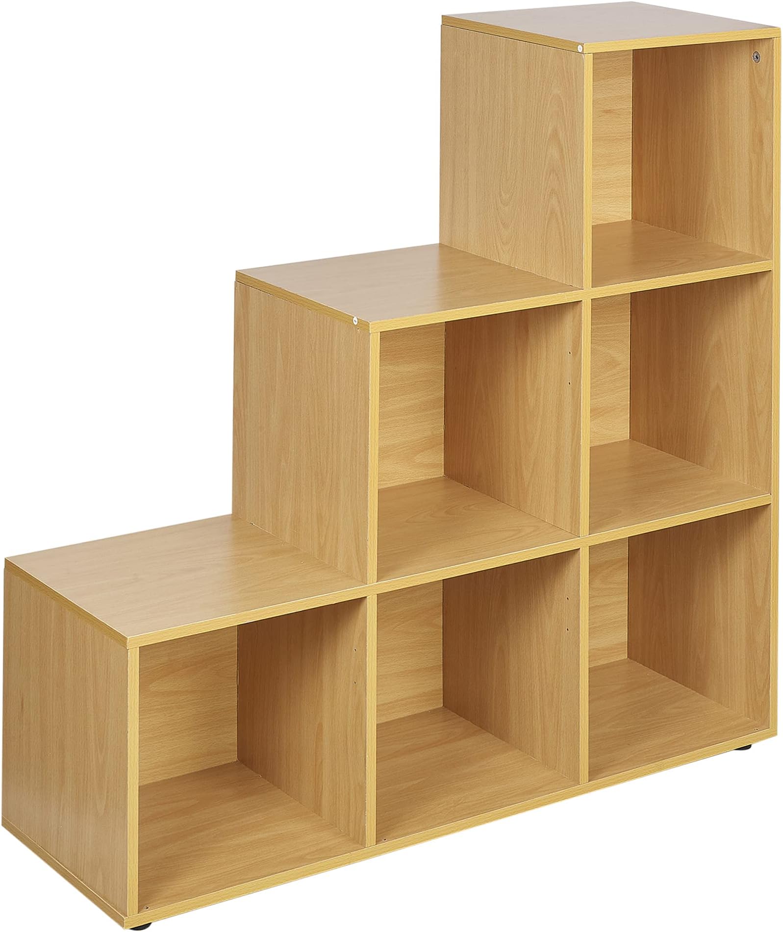 Naples 6 Cube Step Storage Bookshelf Unit (Beech) : Amazon.co.uk: Home ...