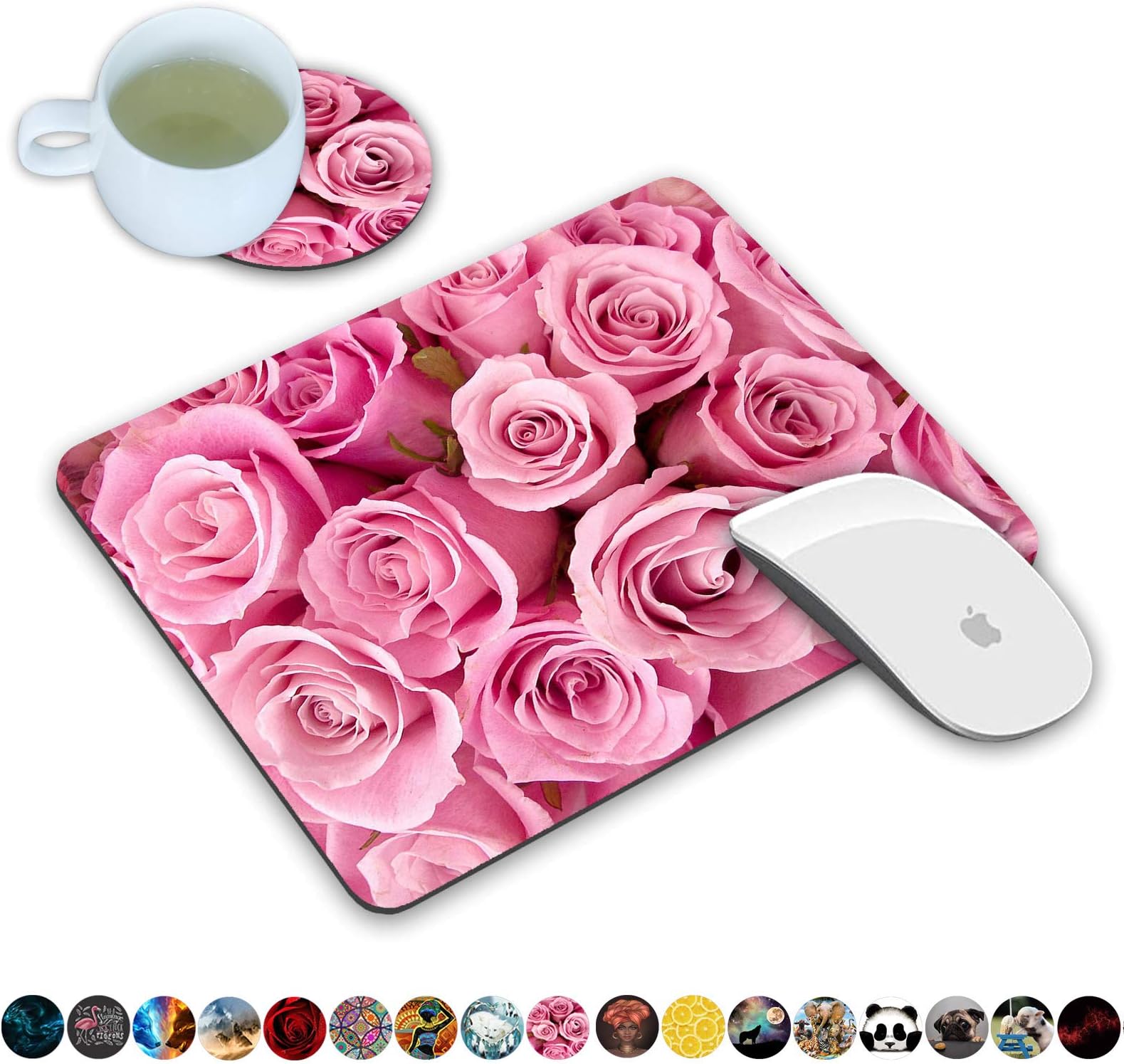 Amazon.com : Round Mouse Pad, African American Women Girl Designs Non ...