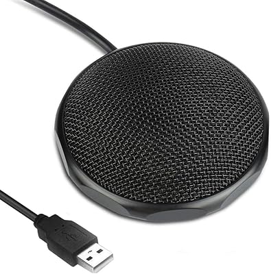 Conference USB Microphone, Computer Desktop Mic with LED Indicator ...