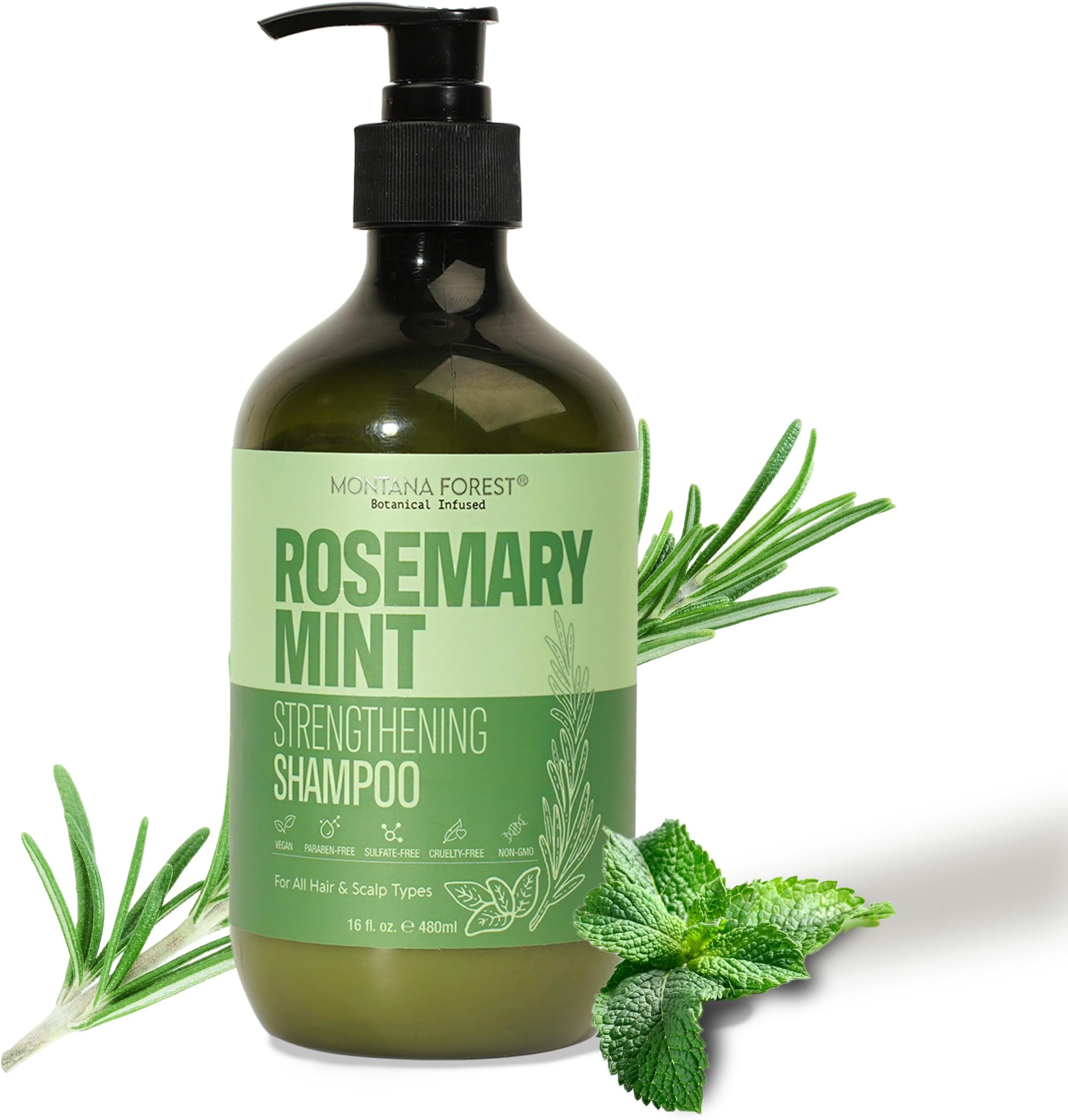 Amazon.com : MONTANA FOREST Rosemary Mint Strengthening Shampoo 16 Fl ...