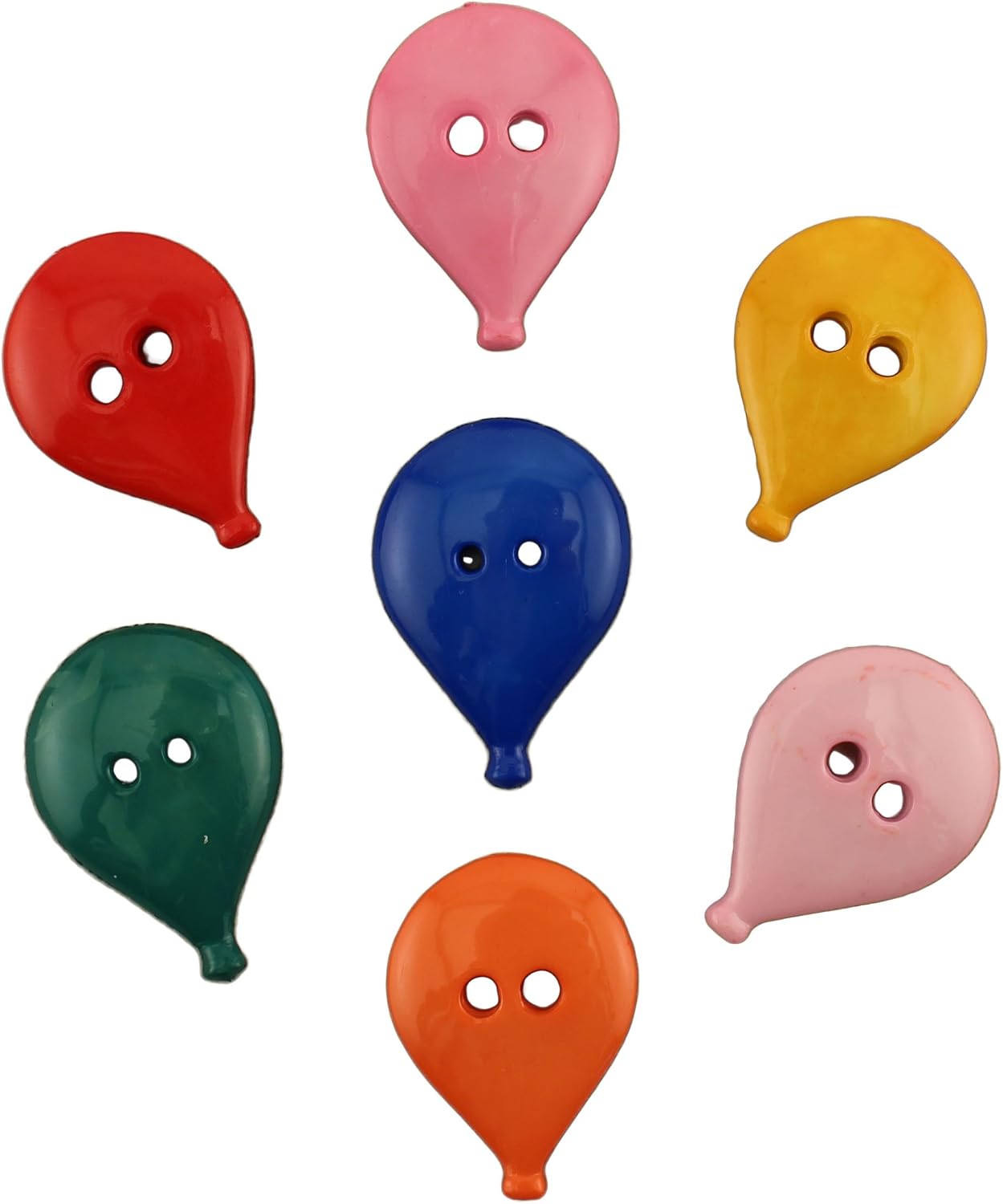 Amazon.com: Birthday Balloons Plastic Novelty Buttons – 21-Piece Craft ...