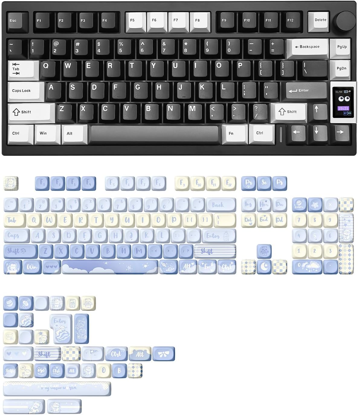 Amazon.com: YUNZII AL80 Wireless Mechanical Keyboard(Black, Gateron ...