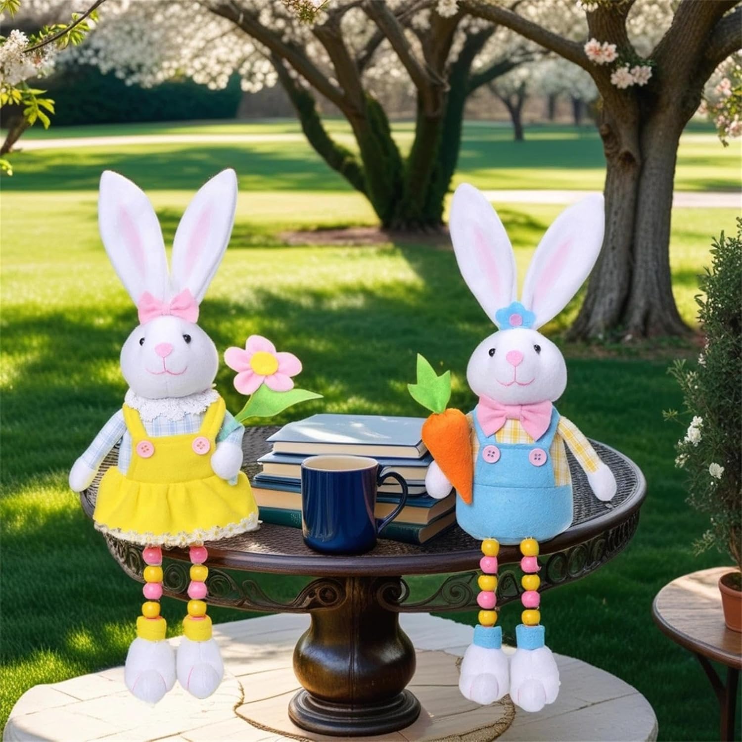 Amazon.com: Toonshare Shelf Sitters with Dangling Legs Easter Rabbit ...