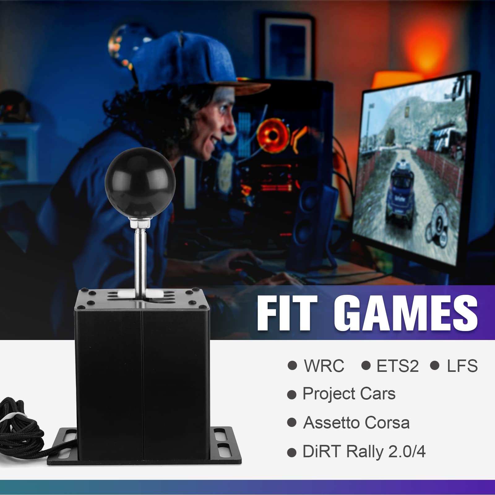 Snapklik.com : Aikeec USB Simulator Shifter For ATS ETS Dust WRC Sim ...