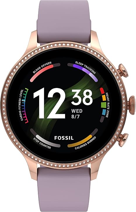 Amazon.com: Fossil Women's Gen 6 42mm Stainless Steel and Silicone ...