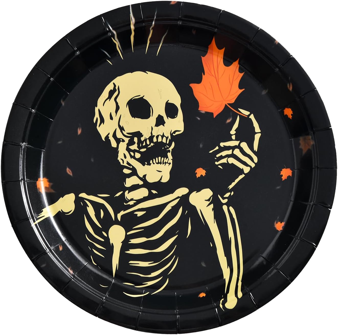 Amazon.com: JASSEWRLY 30 Pcs Halloween Skeleton Paper Plates - Dessert ...