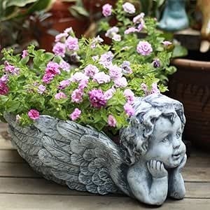 Amazon.com: SKipdr Angel Planter Succulent Plant Flower Pot Decor Vase ...