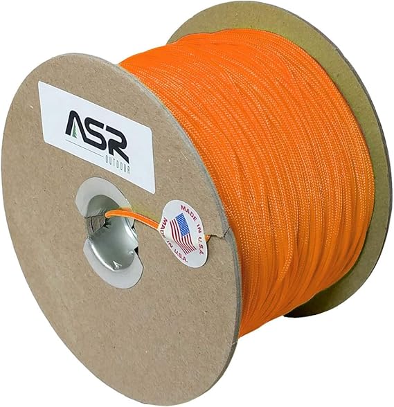 Amazon.com: Sleeved Spectra Kevlar Cord Durable Orange 100ft 325lbs ...