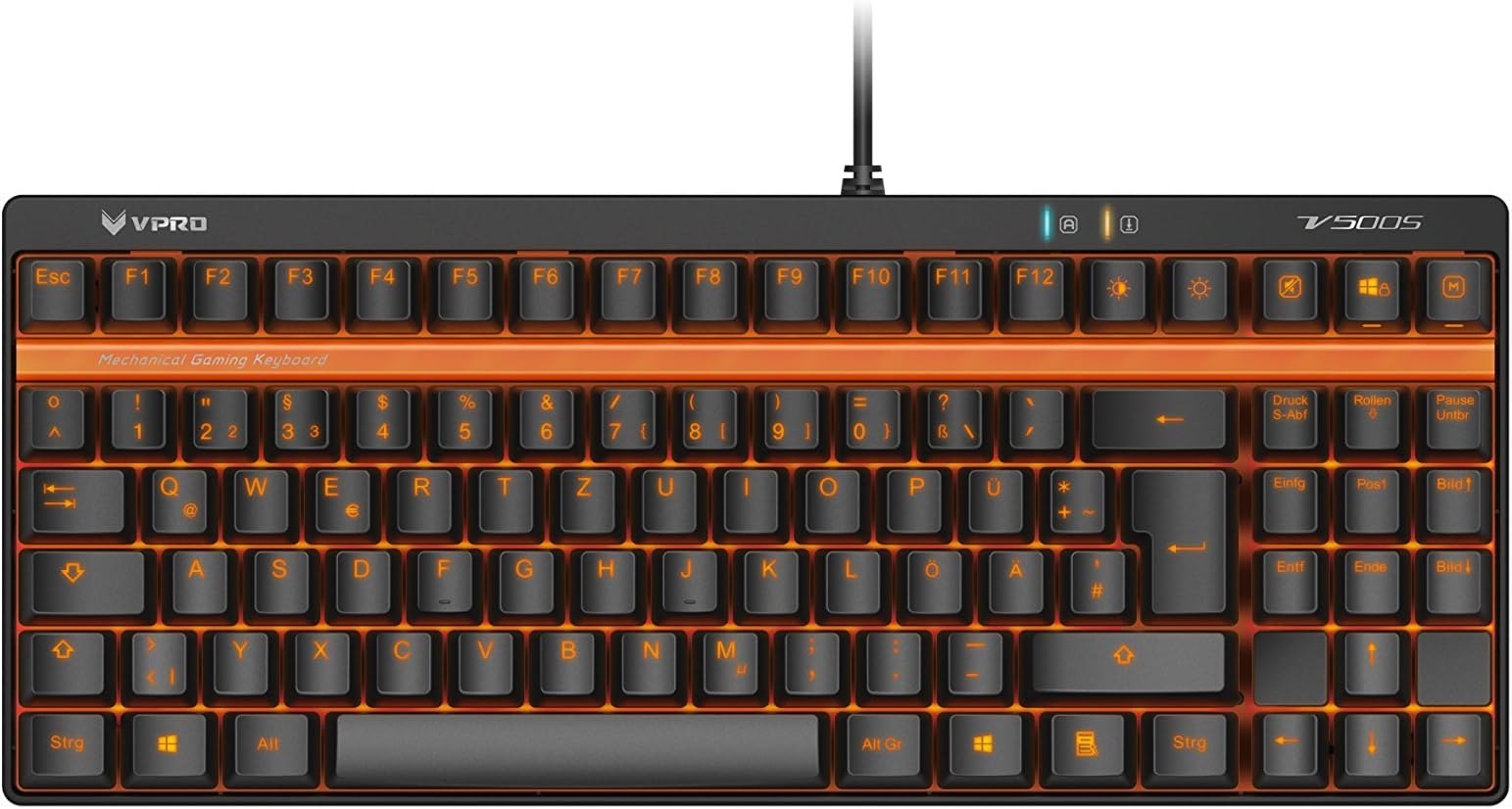 VPRO V500S Mechanical Gaming Keyboard Black UK Layout : Amazon.co.uk ...