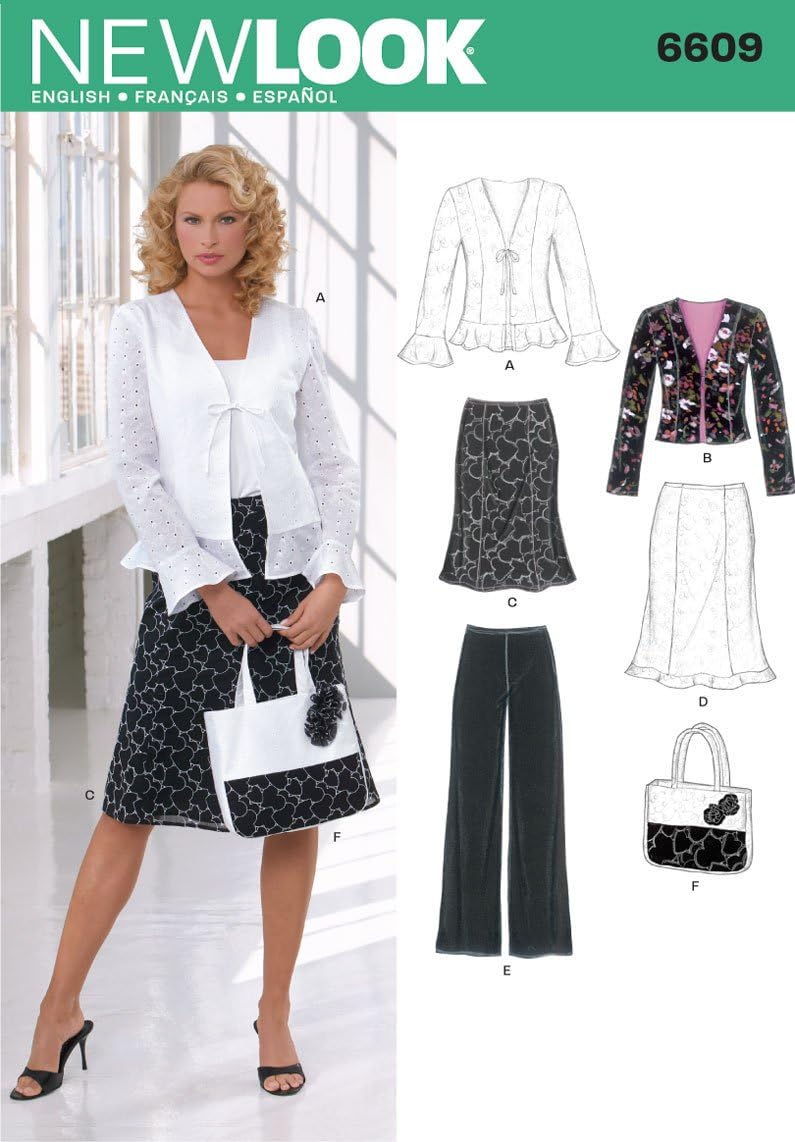 Amazon.com: New Look Sewing Pattern 6609 Misses Separates, Size A (10 ...
