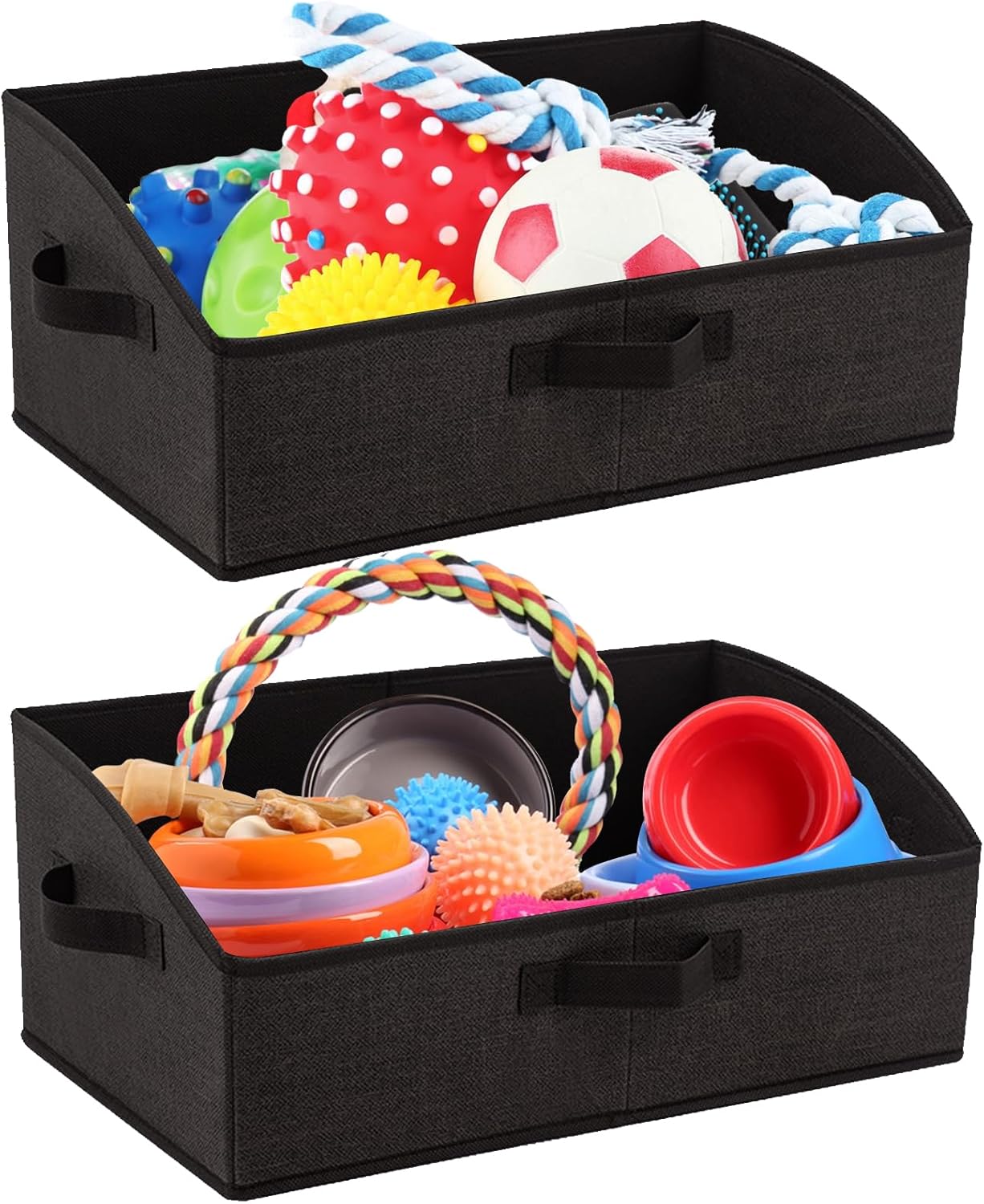 Amazon.com: VCEPJH Collapsible Dog Toy Box Organizer-2Pack Large Dog ...