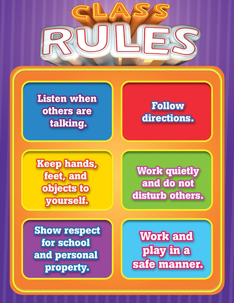 Class Rules Chart: Carson-Dellosa Publishing: 9781483838038: Amazon.com ...