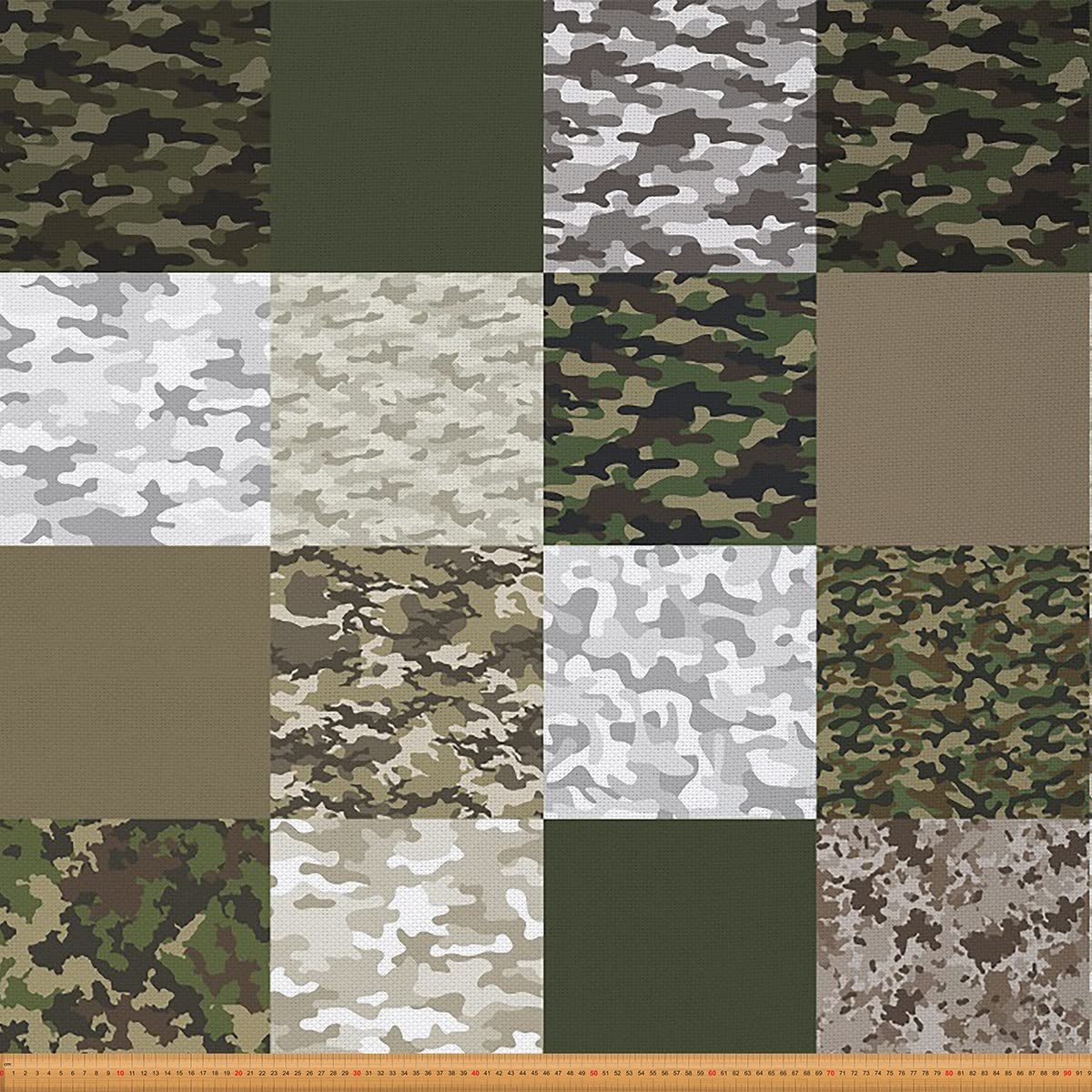 Amazon.com: Camouflage Patchwork Pattern Fabric by The Yard,Military ...