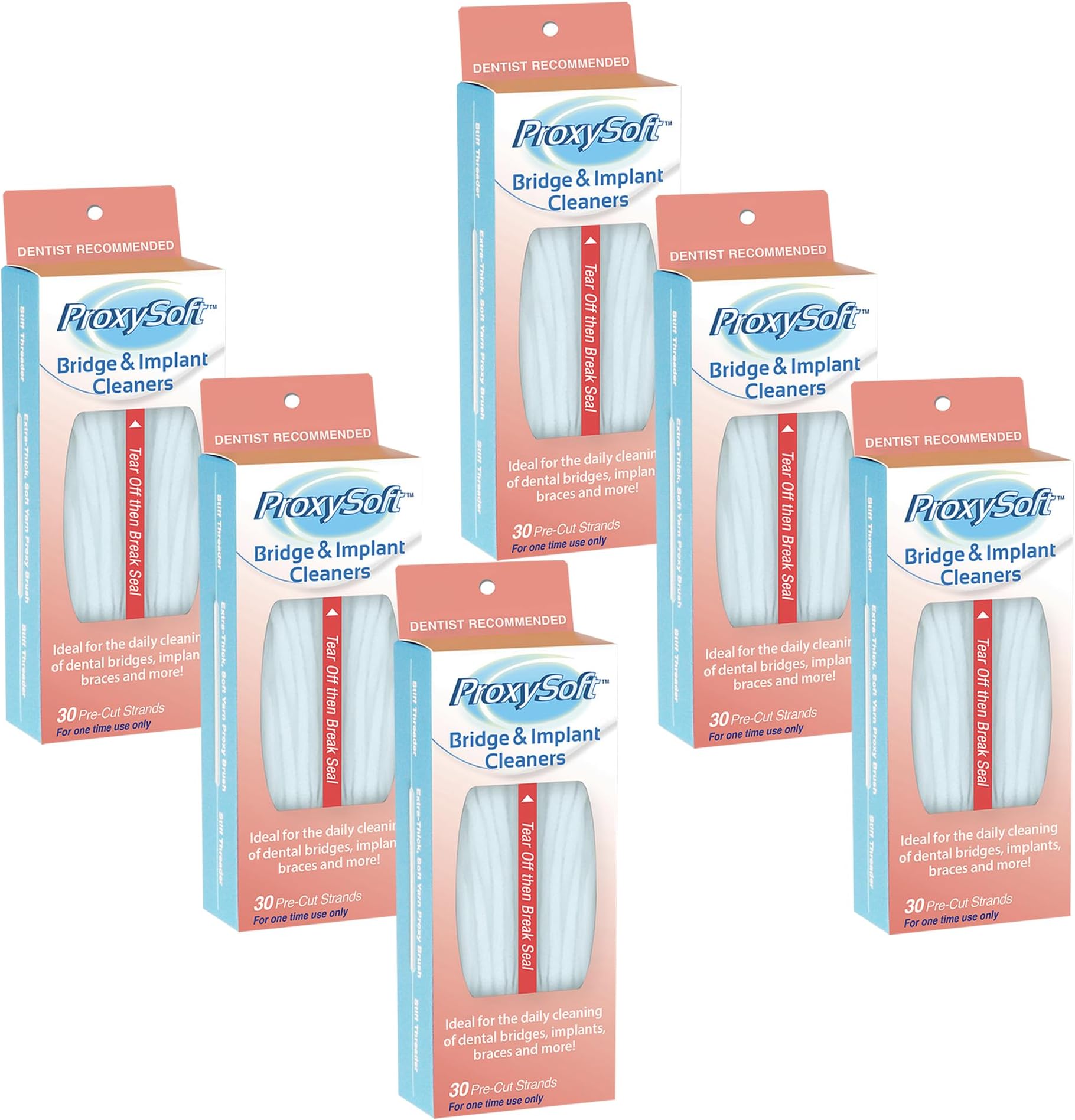 Amazon.com : Proxysoft Dental Floss for Bridges and Implants 6 Packs ...