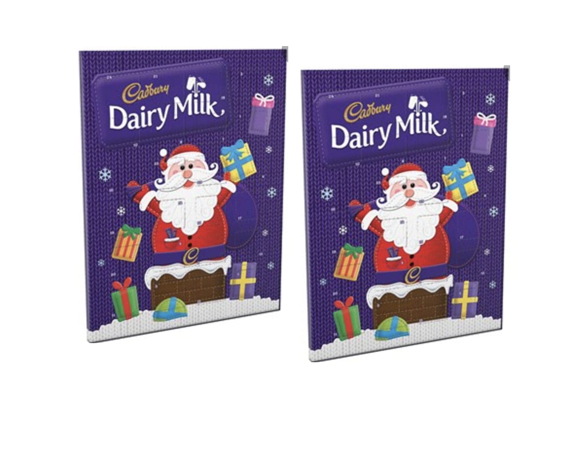 2 × Cadbury Dairy Milk Chocolate Advent Calendar 90g Bundle of 2 ...