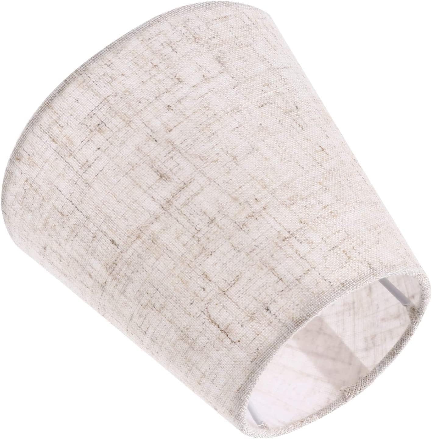 PULABO Linen Barrel Fabric Mini Lamp Shades - Chandelier & Wall Sconce ...