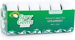 Spry Gems Natural Sugar-Free Xylitol Mints, On The Go Oral Care for Dry ...