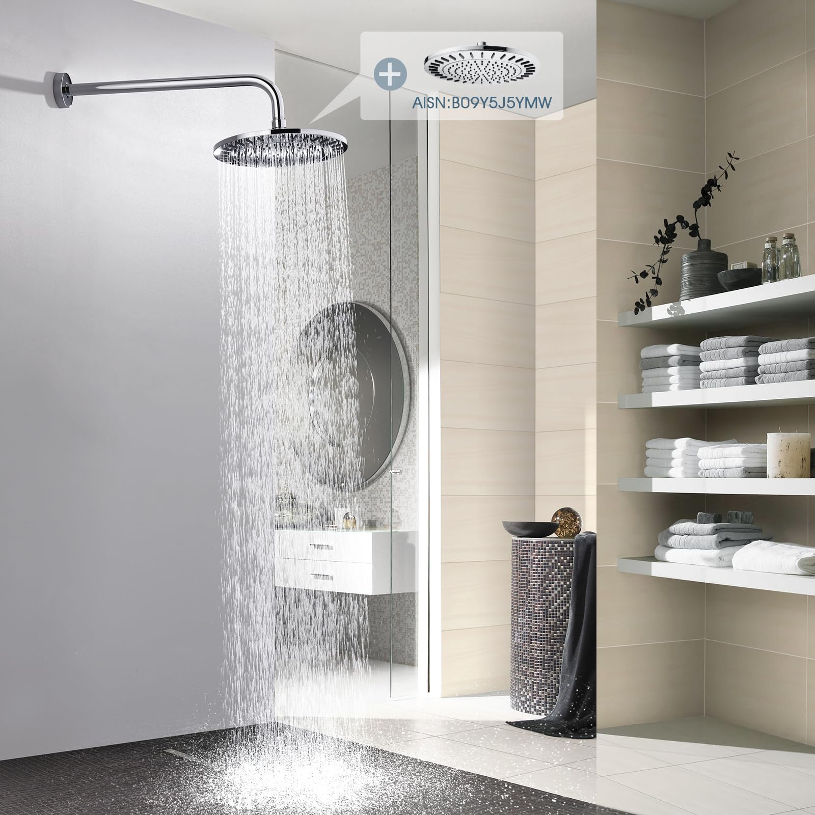 Snapklik.com : BRIGHT SHOWERS 16 Inch Shower Head Extension Arm