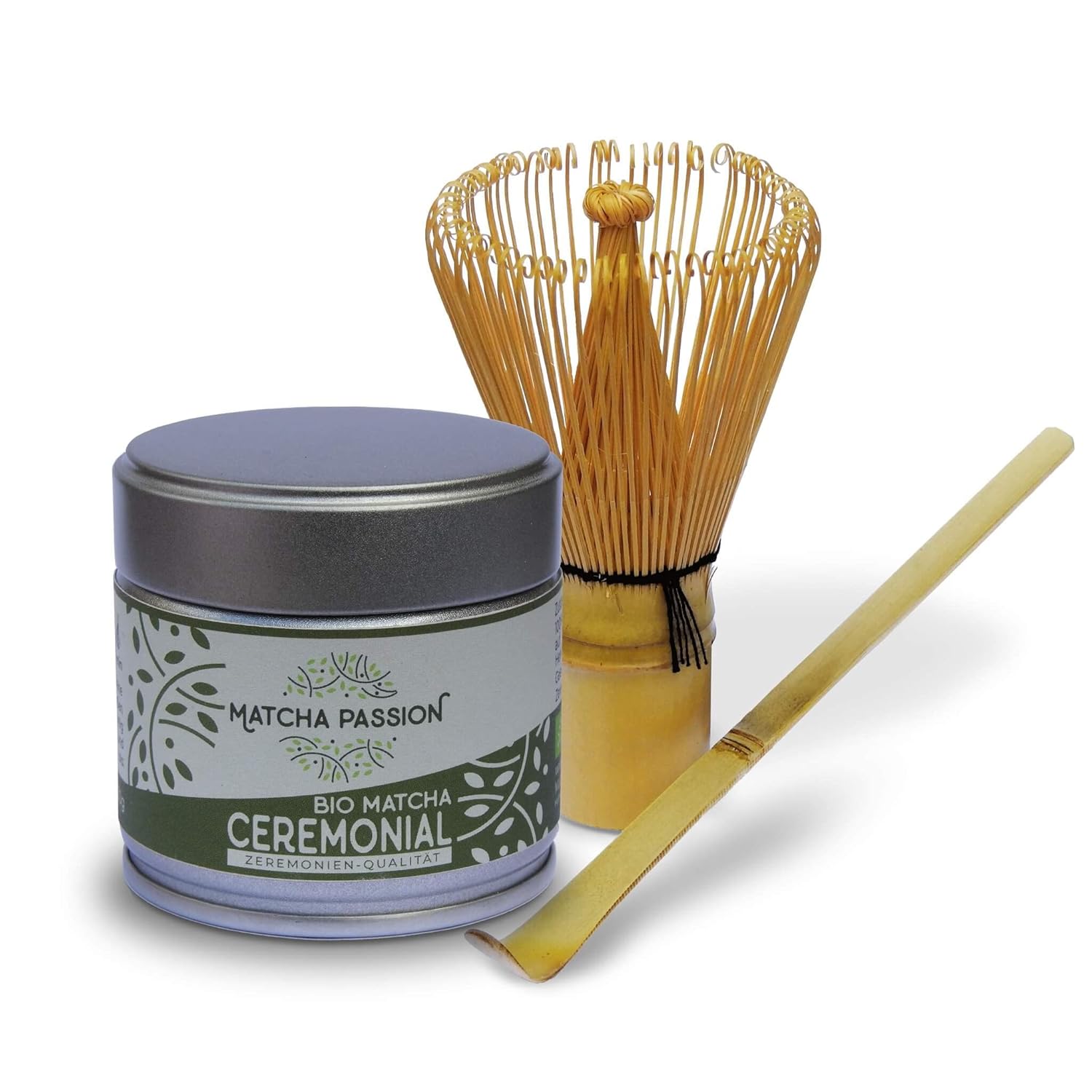 MATCHA PASSION Bio Matcha Ceremonial 30g Pulver + Bambusbesen ...