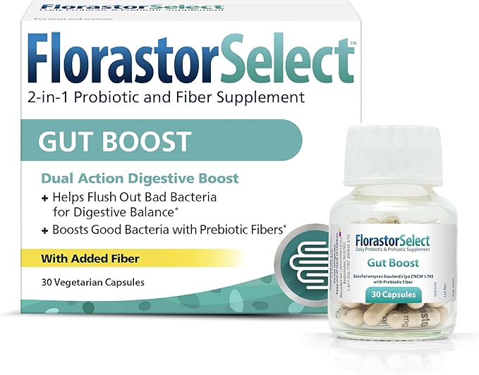 Amazon.com: Florastor Select Gut Boost Daily Probiotic & Prebiotic ...