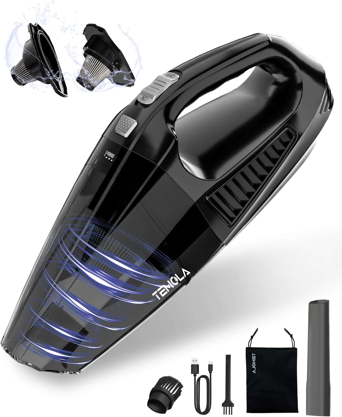 Amazon.com - TANYO Handheld Vacuum Cleaner Cordless 12000 Pa, Brushless ...