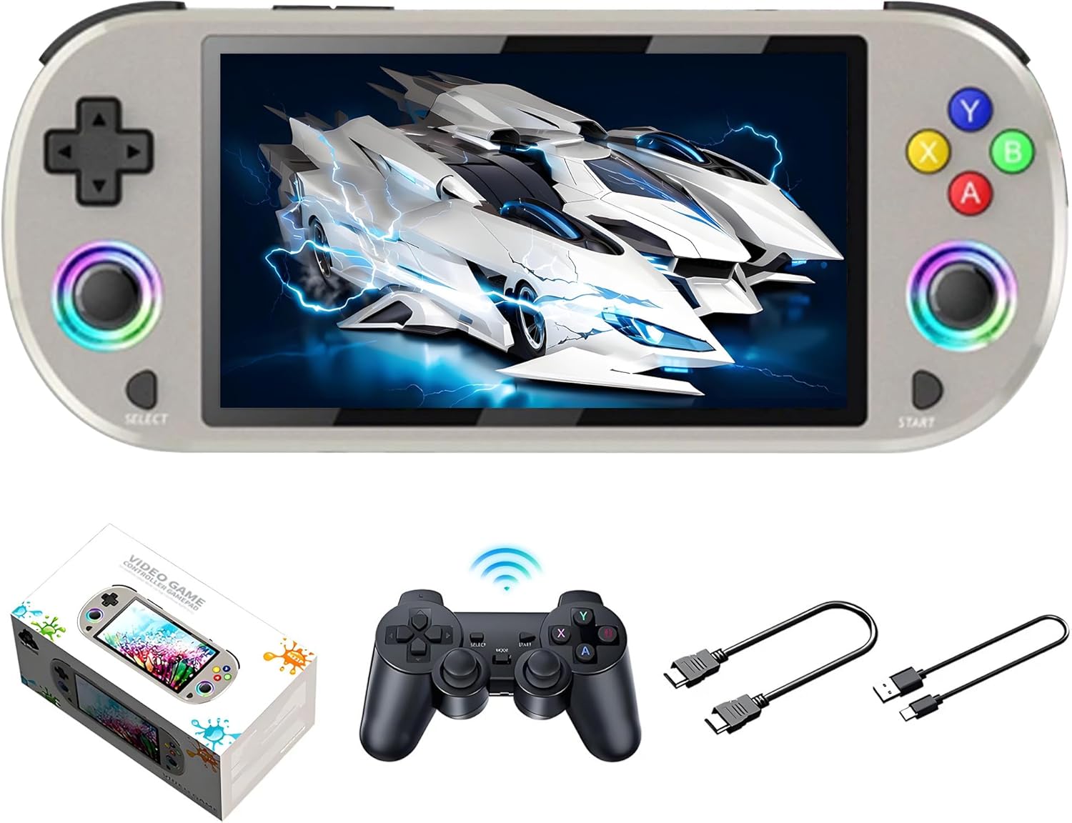 Amazon.com: M22pro Retro Handheld Game Console,5" IPS Screen Portable ...