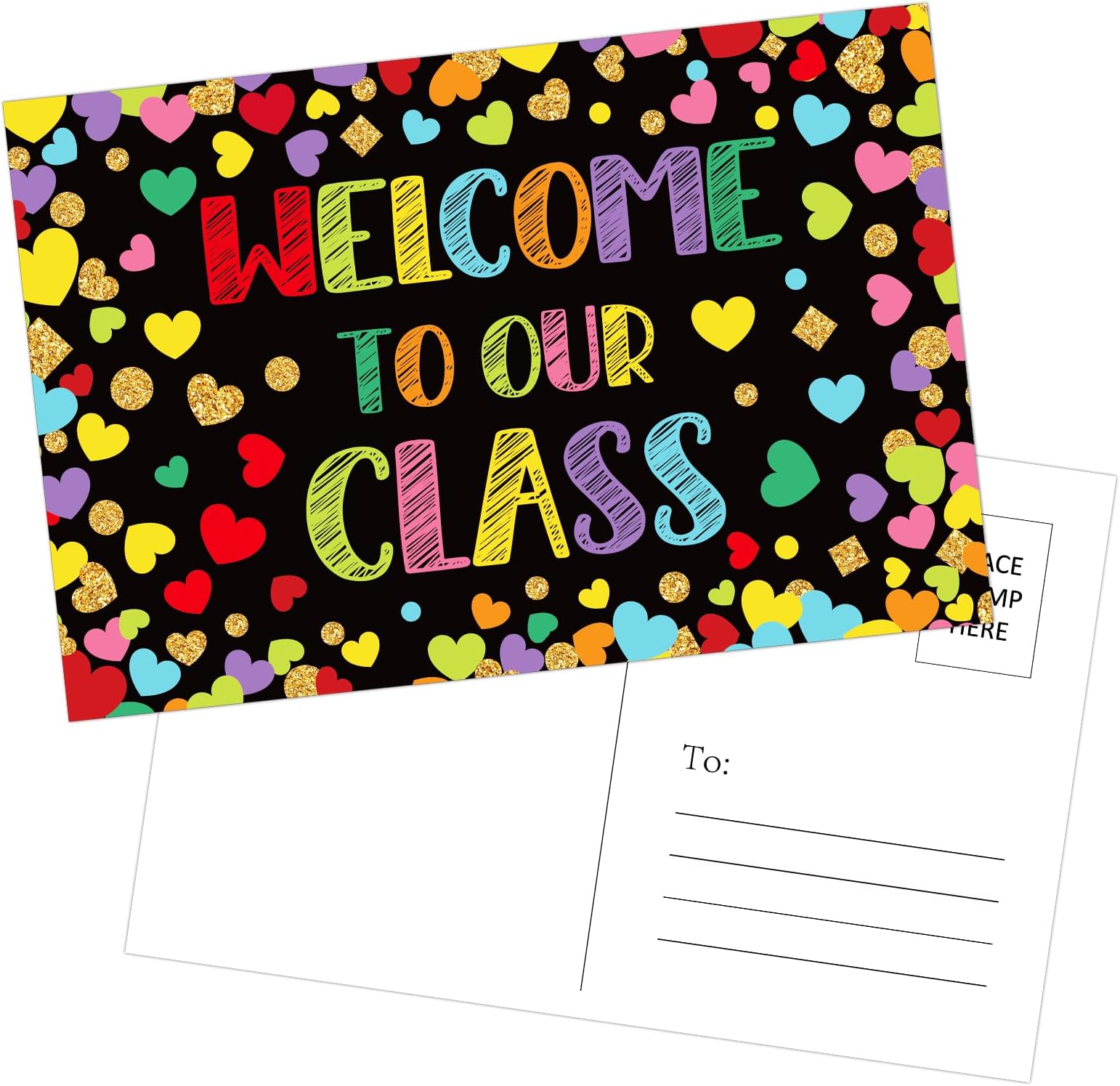 Amazon.com: Hohomark 30PCS Welcome To Class Postcards,Confetti Welcome ...