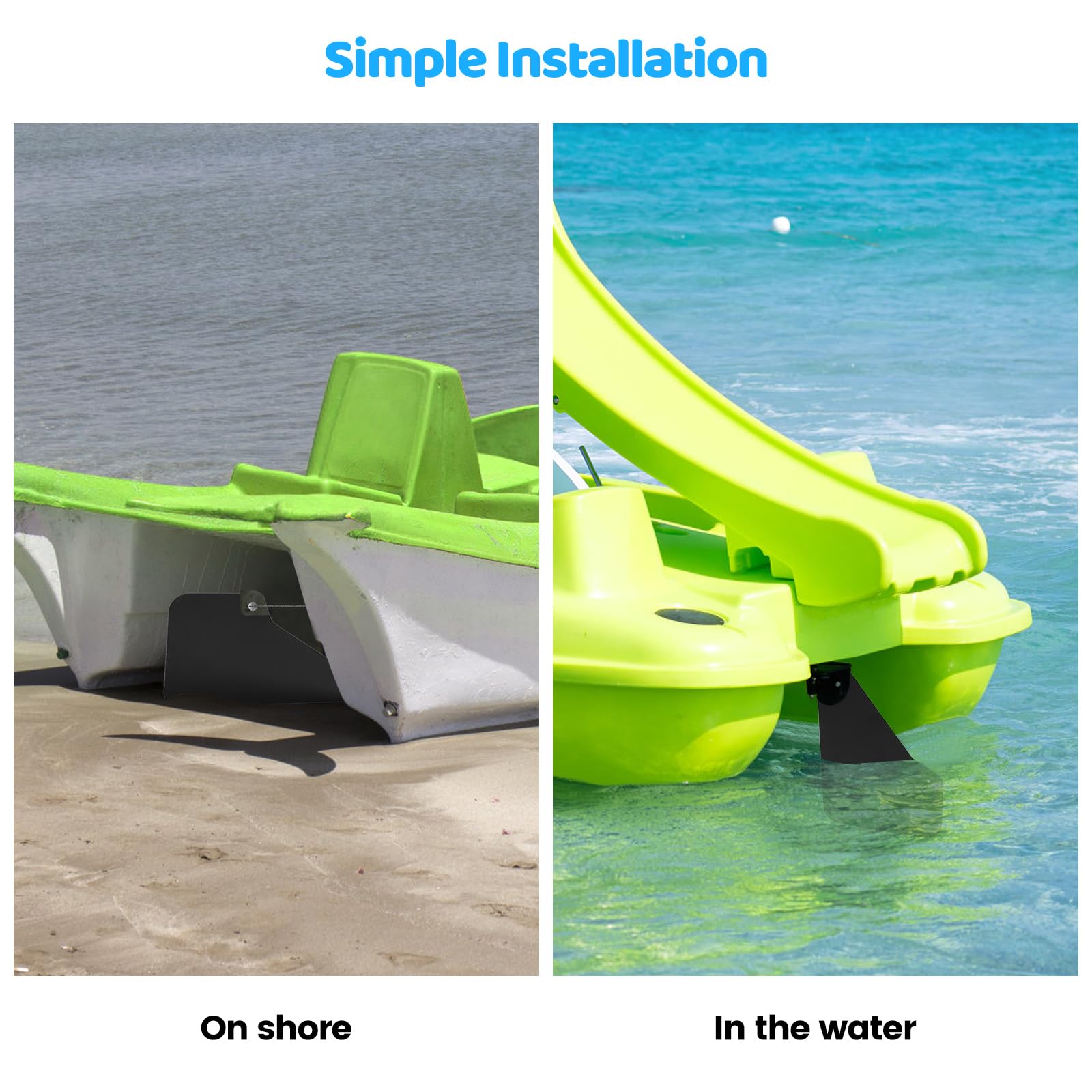 Snapklik.com : Paddle Boat 2 3 5 Seater Rudder Kit, Exclusive Stainless ...