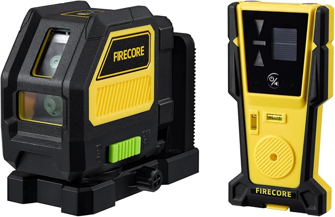 Laser Level with Receiver, Firecore Green Beam Self Leveling Outdoor ...