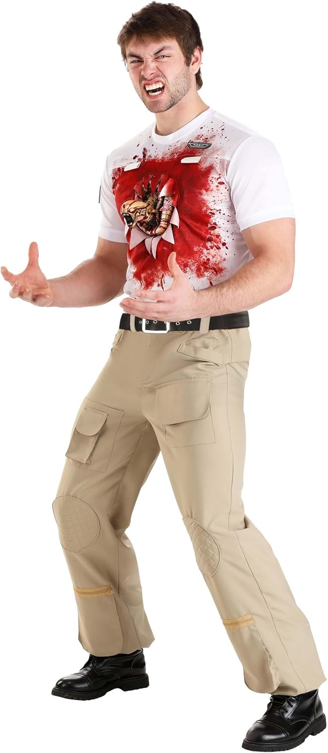 Amazon.com: Fun Costumes Adult Alien Chestburster Crew Costume ...