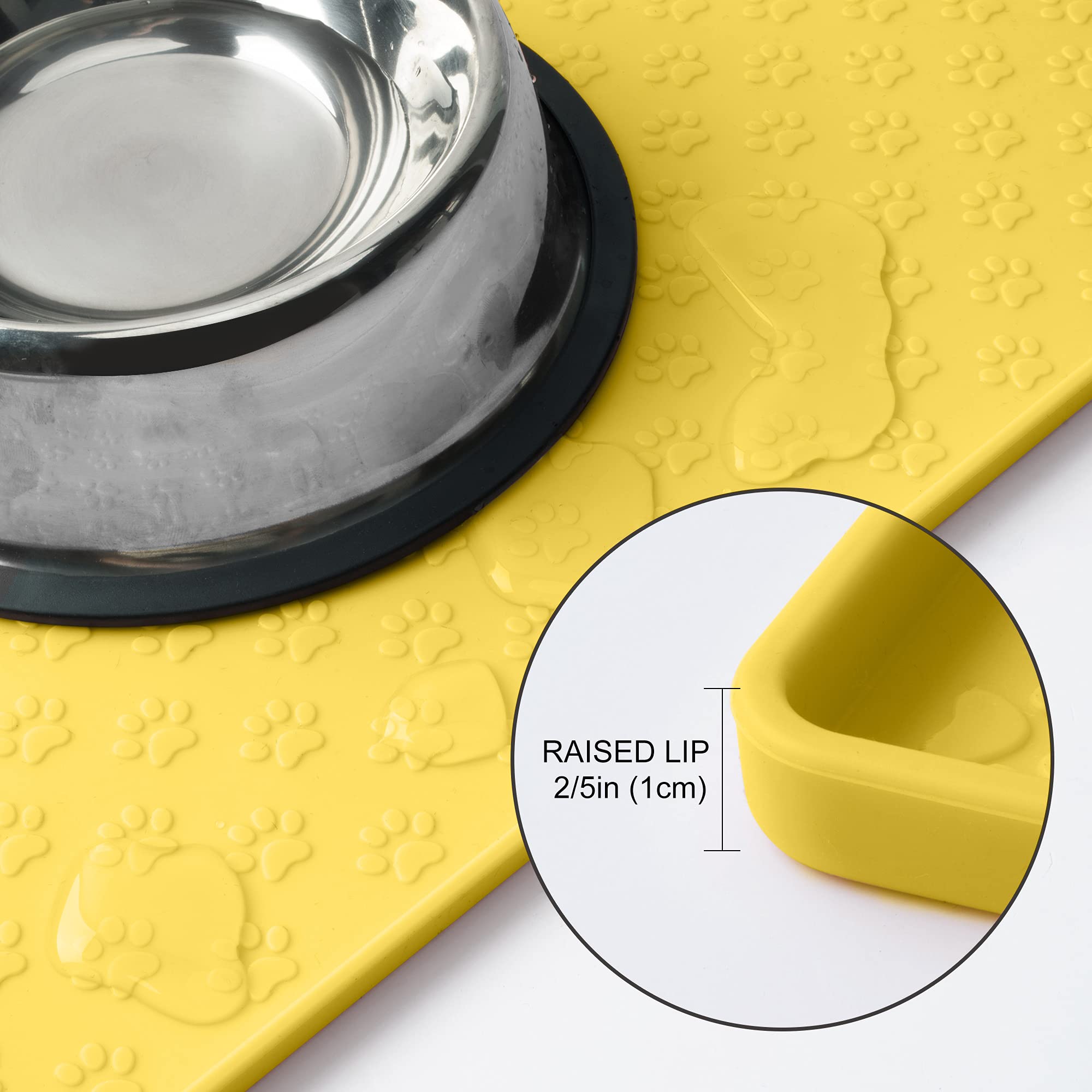 Snapklik.com : Cat Litter Mat, Sillicone Waterproof Pet Bowl Placement ...