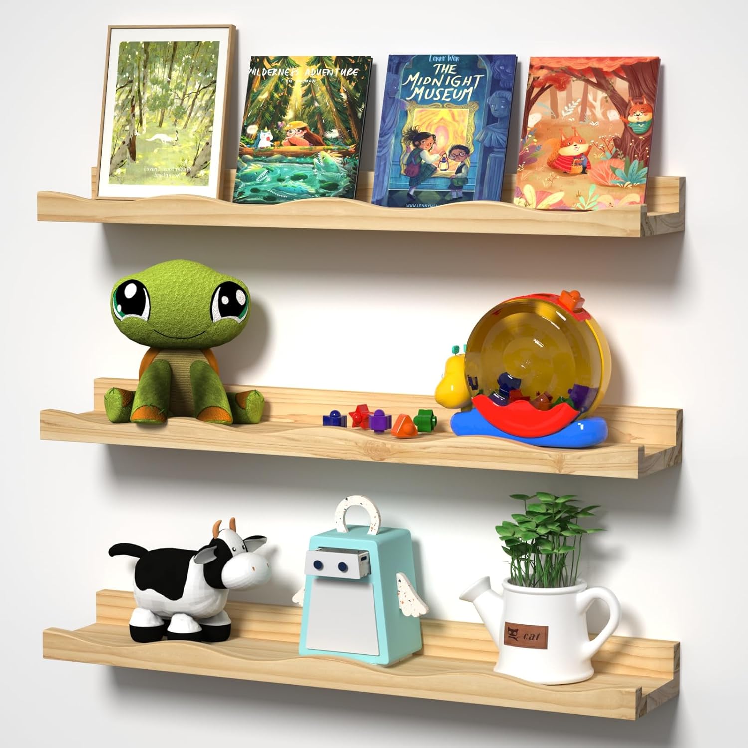 Amazon.com: MBYD Floating Picture Shelves, 24 Inch Picture Ledge Wall ...