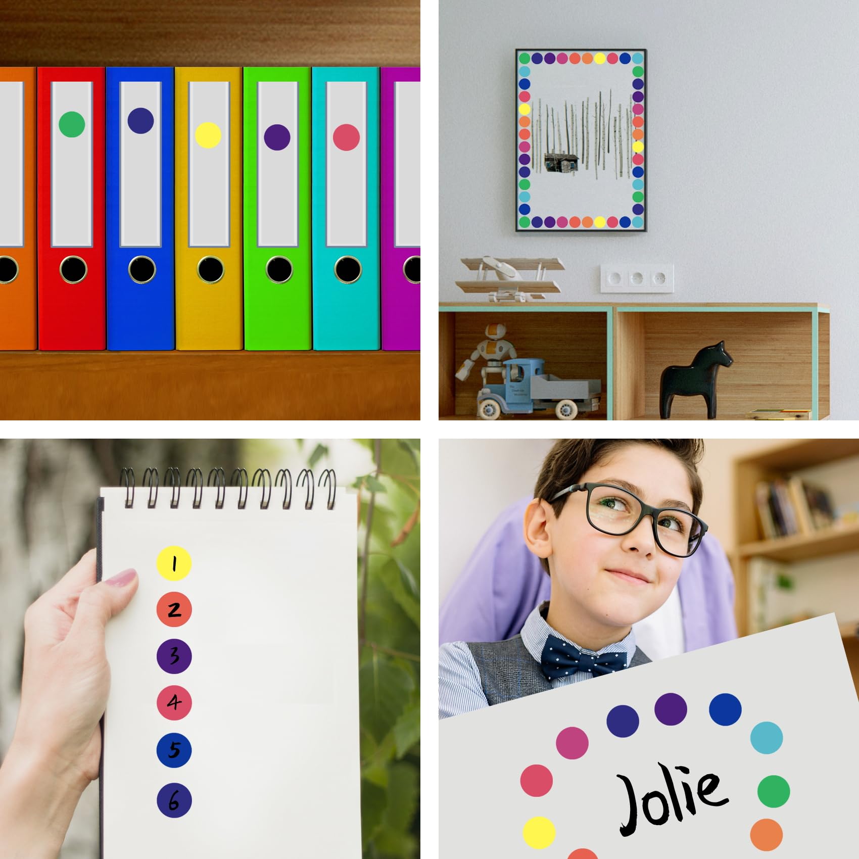 Snapklik.com : 700 Pcs Dot Stickers 3/4 Inch 10 Color Styles Color ...