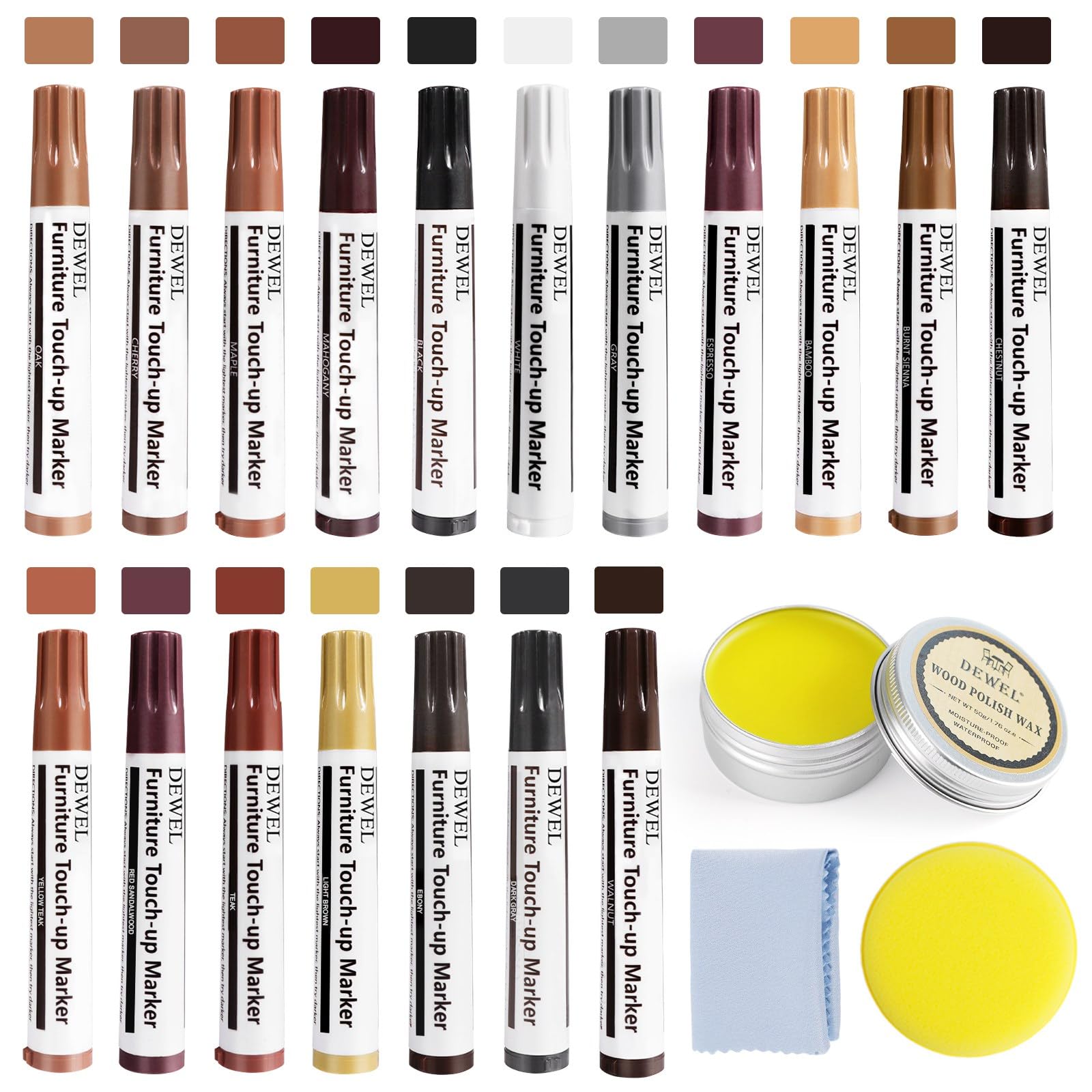 Snapklik.com : Furniture Markers Touch Up, 18 Colors Wood Markers ...