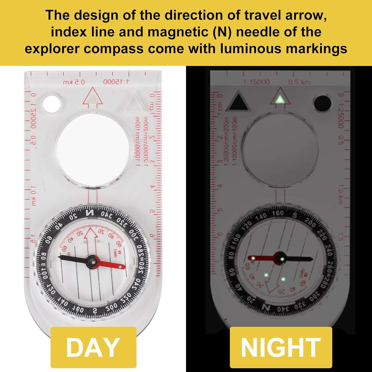 Chutoral Navigation Compass Orienteering, Boy Scout Compass Waterproof ...