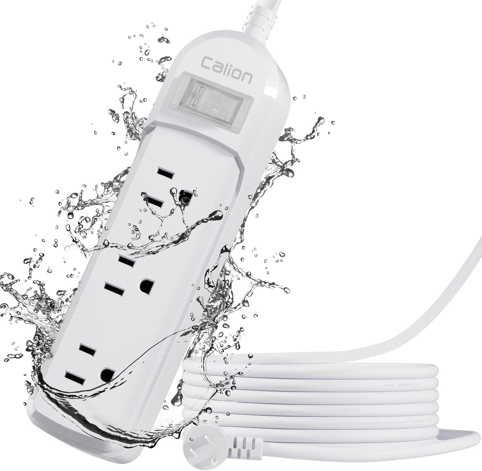 Amazon.com: Extension Cord 6 feet with Lockable Socket, 3 outlets, 13A ...